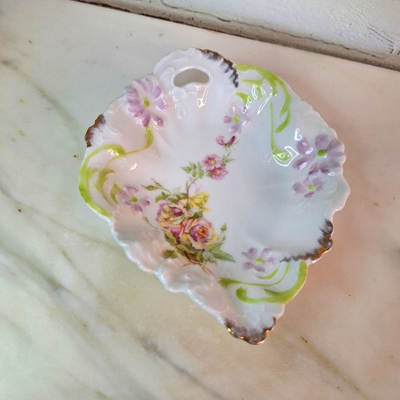 Welmer | Dining | Welmar Germany Rose Floral Handled Nappy Tray No ...